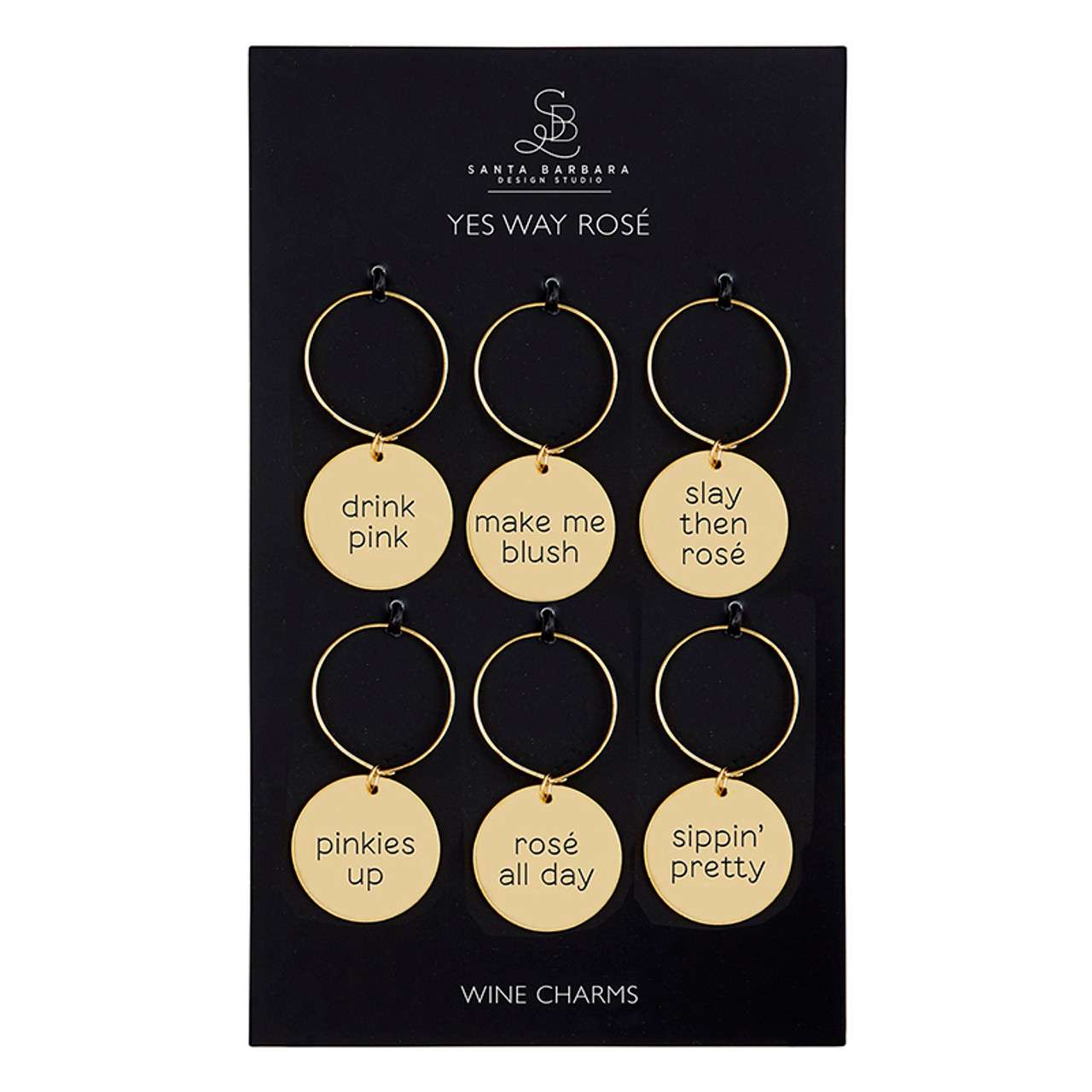 Wine Charm Set - Yes Way Rose - The Joyful Gourmet